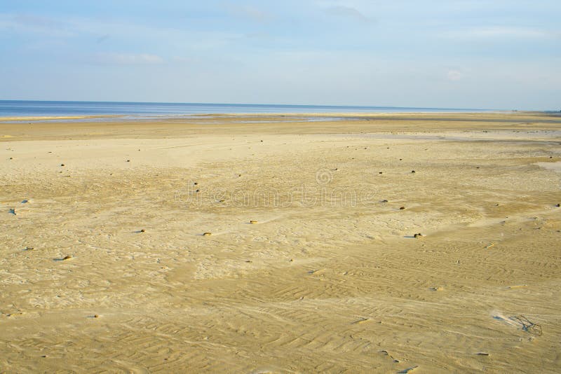 Natural Background, Sandy Shore with Ice and Water Stock Image - Image ...