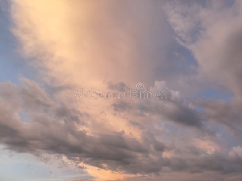 Natural Background Texture of Sunset Sky in Orange and Silver Colour ...