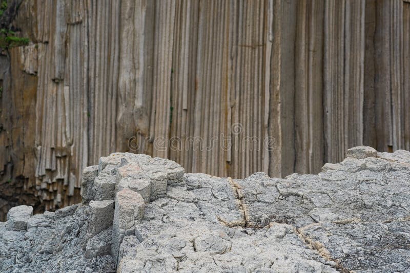 Natural Background, Volcanic Columnar Jointed Basalt Stock Image ...