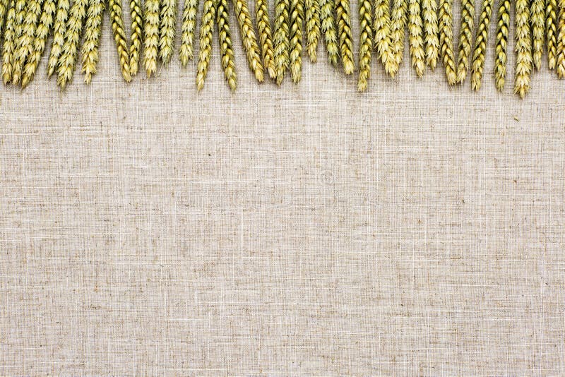 Natural Background, Wheat and Linen Fabric. Stock Image - Image of ...