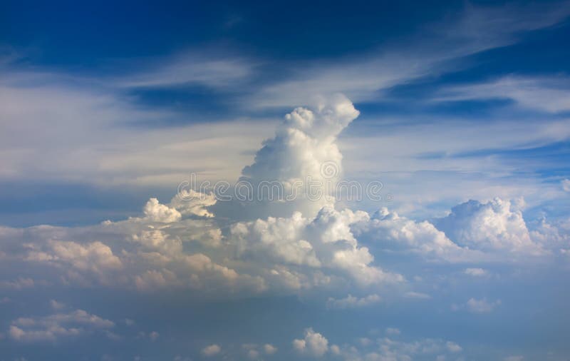 Natural Background of White Curve Clouds Stock Photo - Image of ...