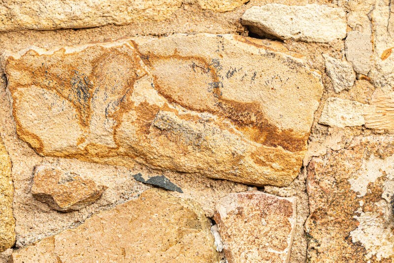 Natural Background from Natural Yellow Stone Material. Stock Photo ...