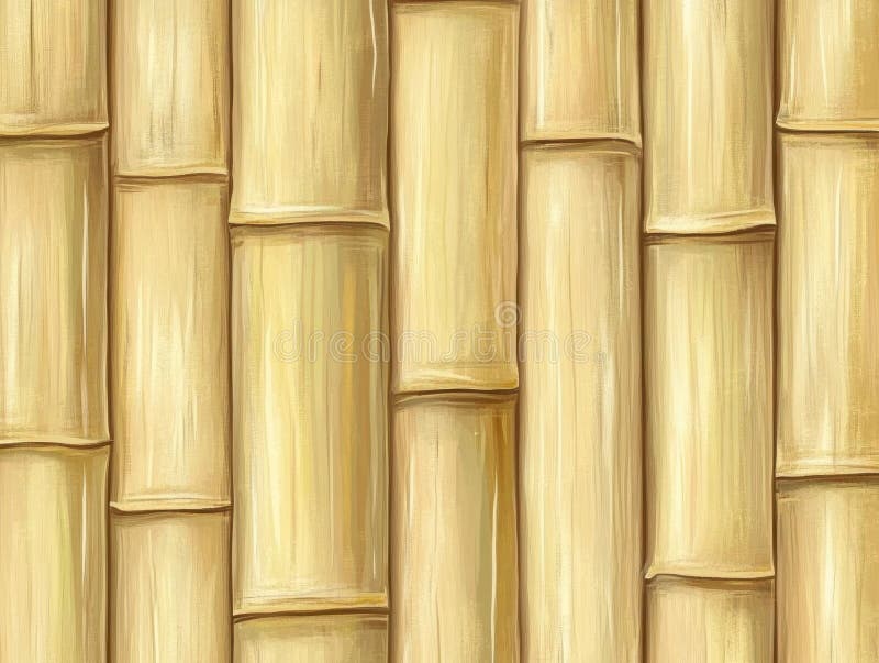 Natural Bamboo Texture, Seamless Pattern for Design Stock Illustration ...