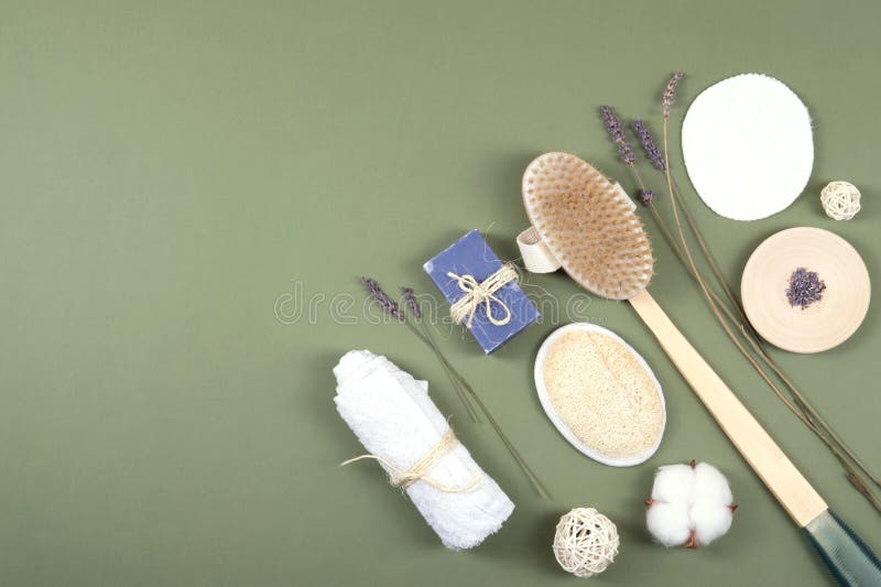 Natural bathroom objects. stock photo. Image of environment - 166293592