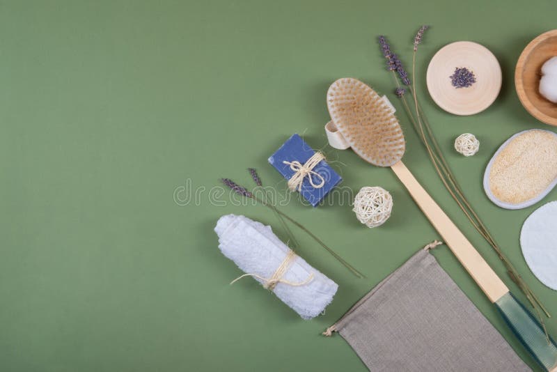 Natural Bathroom Objects with Lavender. Stock Photo - Image of beauty ...