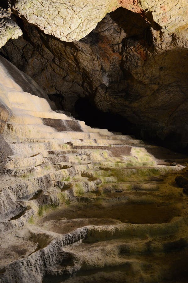Natural Bays with Water in the Cave Stock Image - Image of bays, nature ...