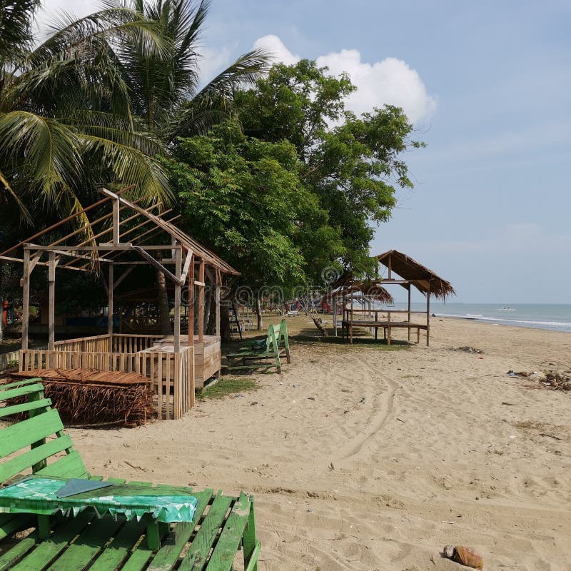 Natural Beach in East Aceh Indonesia, Very Natural and Simple Stock ...