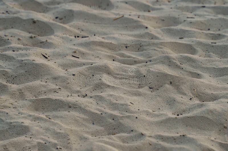 Natural Beach Sand with Particles of Garbage. Dirty Sand on the Beach ...