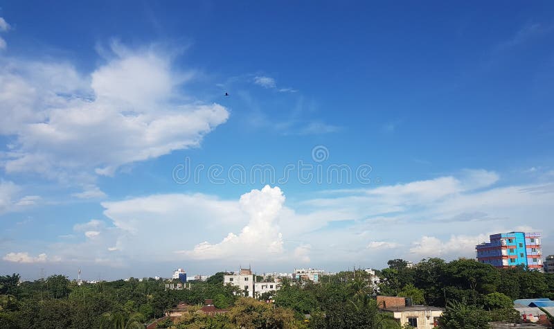 Natural Beautiful Blue Sky View Stock Image - Image of reflection ...