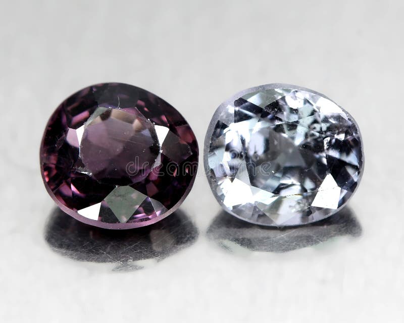 Natural Beautiful Spinel Gemstones on Gray Background Stock Photo ...