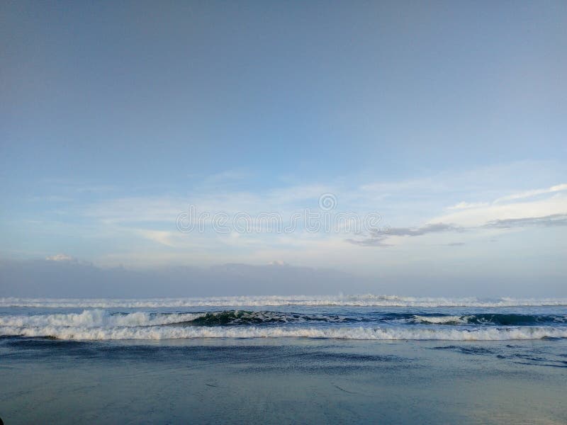 The Natural Beauty of the Beach with Natural Blue Color Stock Image ...