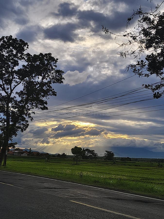 Natural Beauty in the Countryside Indonesia. Stock Photo - Image of ...