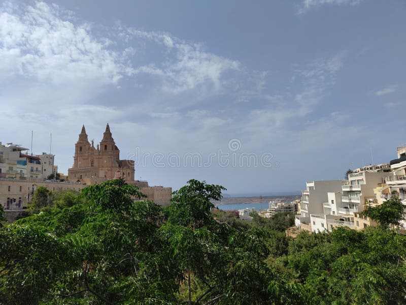 Natural Beauty and Scenery of Mellieha Malta Stock Image - Image of ...