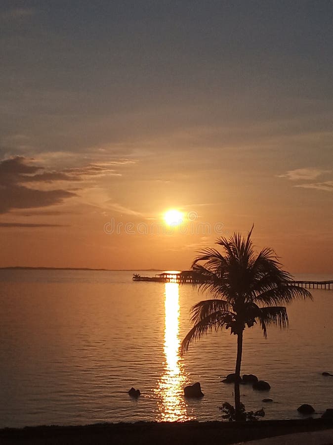 The Natural Beauty of the Sunset at the Bintan Stock Photo - Image of ...