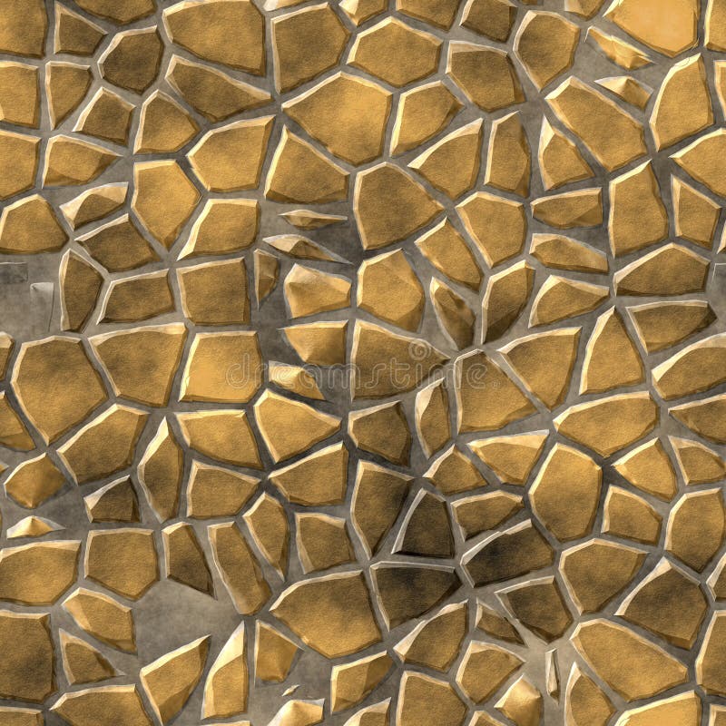 Natural Beige Brown Paving Mosaic Stone Seamless Pattern Stock ...