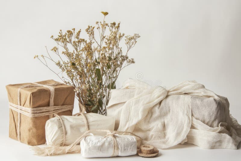 Natural Biodegradable Packaging Materials Products Wrapped Fabric Paper ...