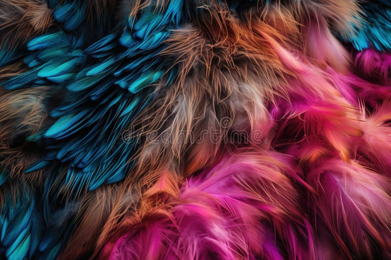 Natural Bird Feathers Texture Background with Generative AI Stock ...
