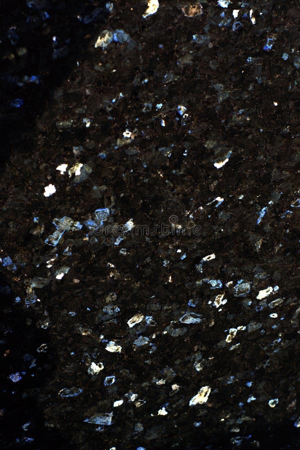 Natural Black Labradorite Stone with Shiny Blue Mica Splashes Stock ...