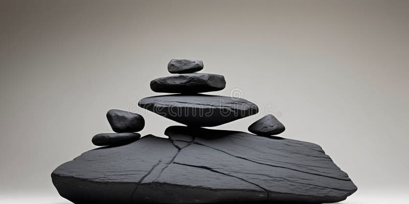 Natural Black Rock Formation in Diverse Shapes. Stock Image - Image of ...