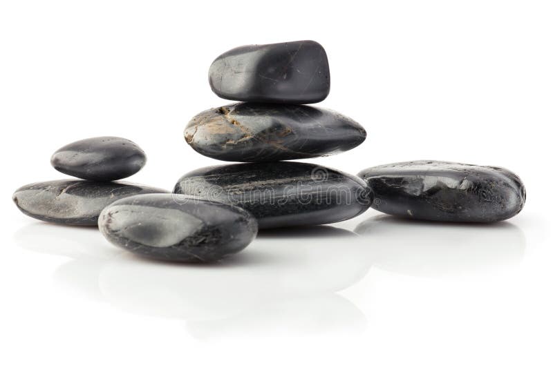 Natural black stones stock photo. Image of therapy, relax - 16641066