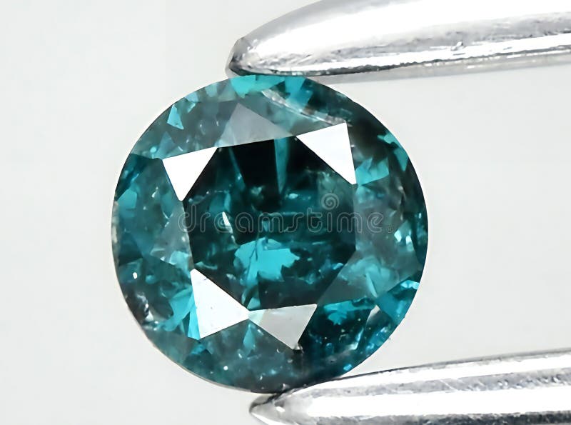 Natural Blue Diamond Gem on the Background Stock Illustration ...