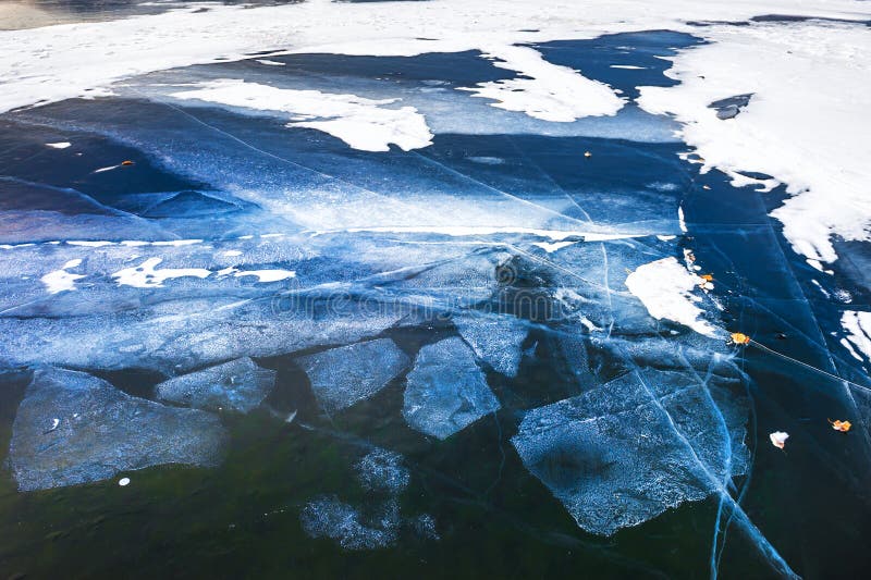 Natural Blue Ice on the Lake Stock Photo - Image of icicle, frozen ...