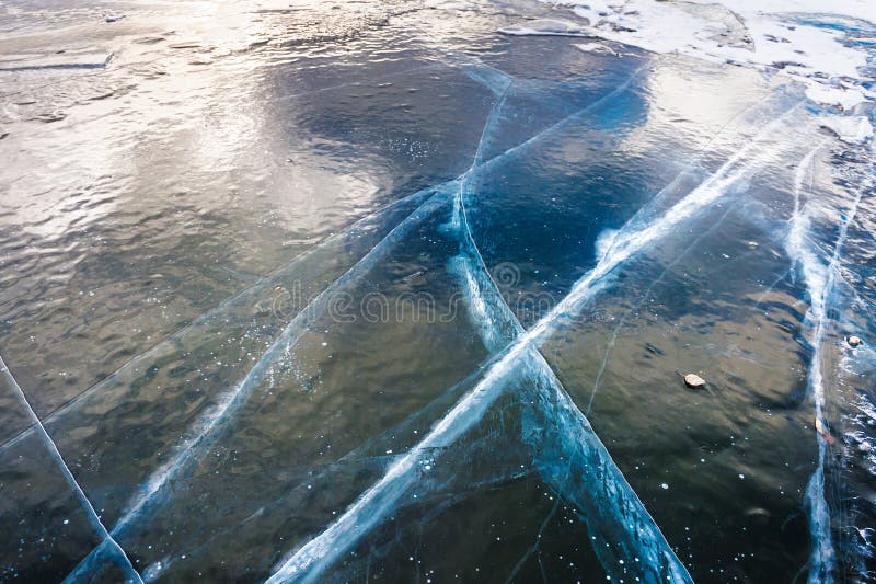 Natural Blue Ice on the Lake. Stock Image - Image of blue, frost: 51216749