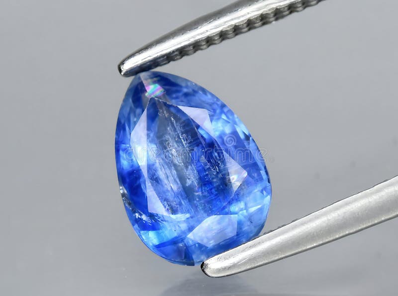 Natural Blue Kyanite Gem on the Background Stock Illustration ...