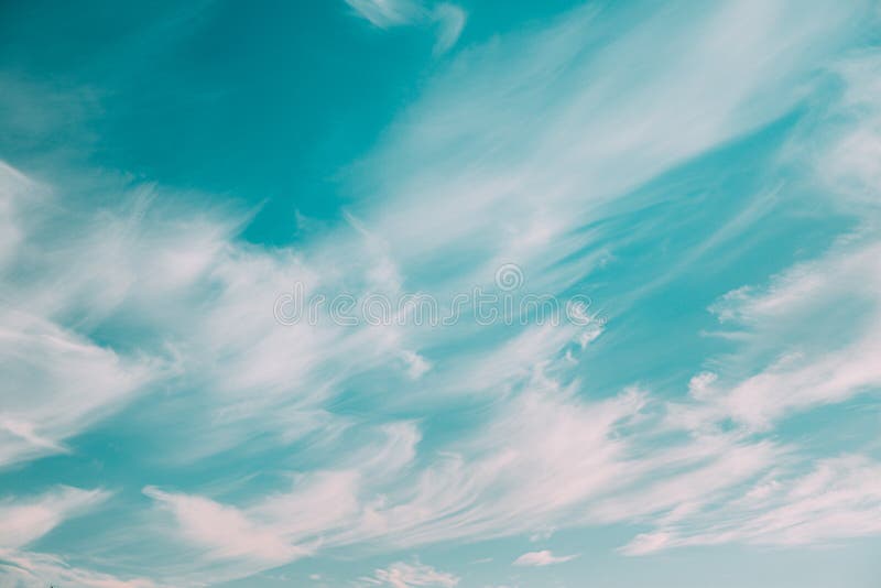 Natural Blue Light Cloudy Sky Abstract Background View. Backdrop Clouds ...