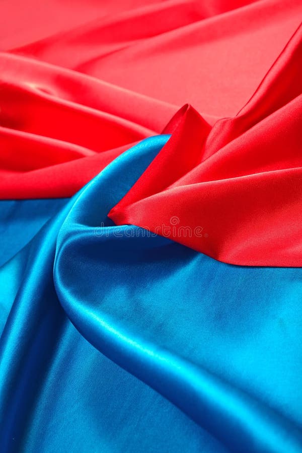 Natural Blue and Red Satin Fabric Texture Stock Photo - Image of ...