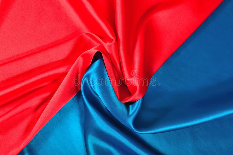 Natural Blue and Red Satin Fabric Texture Stock Image - Image of linen ...