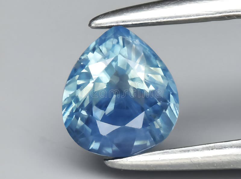Natural Blue Sapphire Gem on the Background Stock Illustration ...