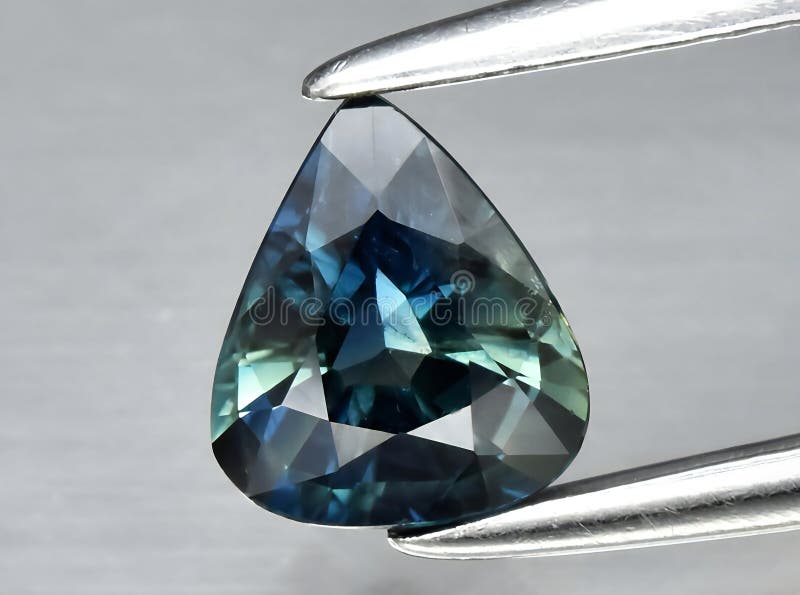 Natural Blue Sapphire Gem on the Background Stock Illustration ...