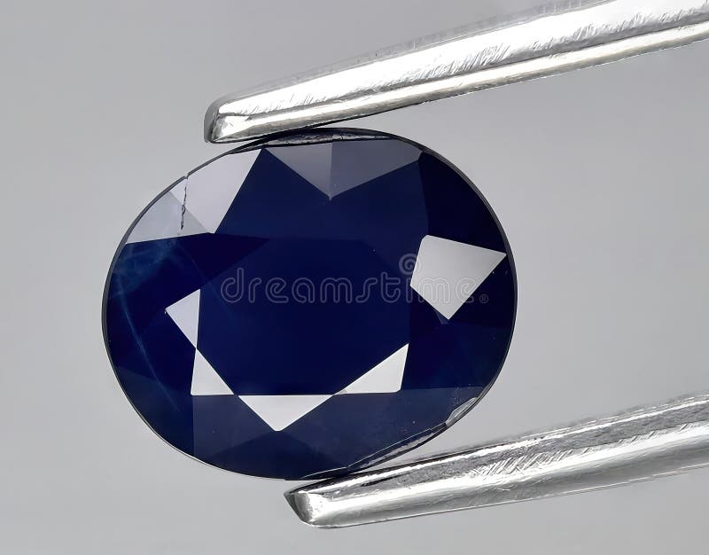 Natural Blue Sapphire Gem on the Background Stock Illustration ...