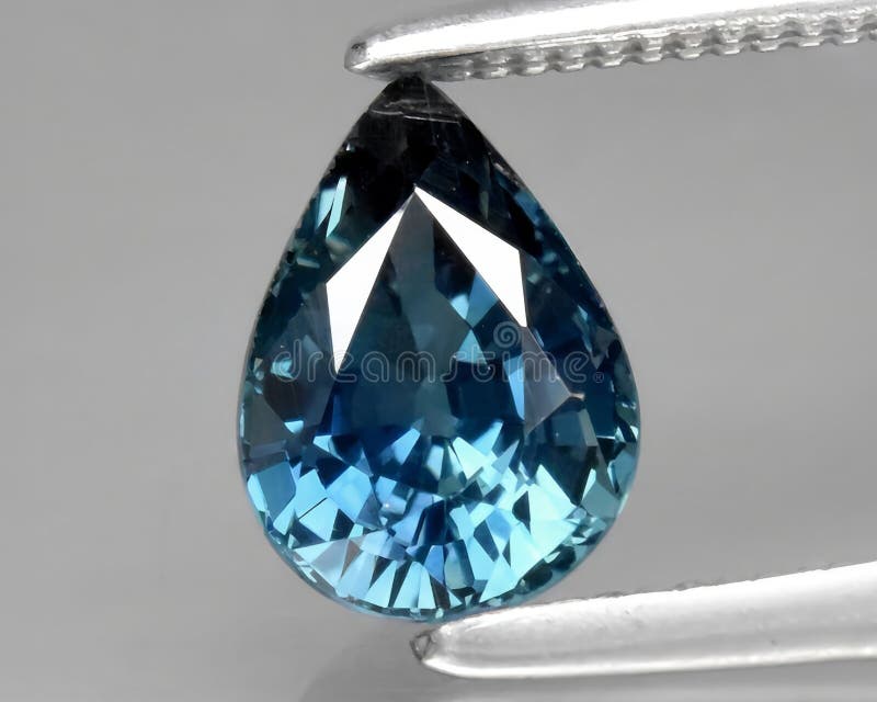 Natural Blue Sapphire Gem on the Background Stock Image - Image of ...