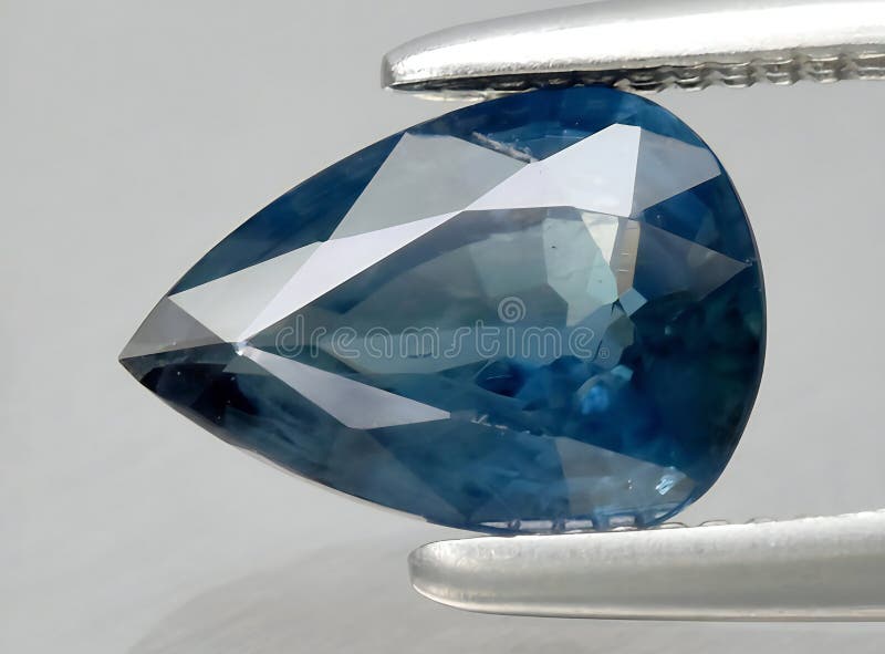 Natural Blue Sapphire Gem on the Background Stock Illustration ...