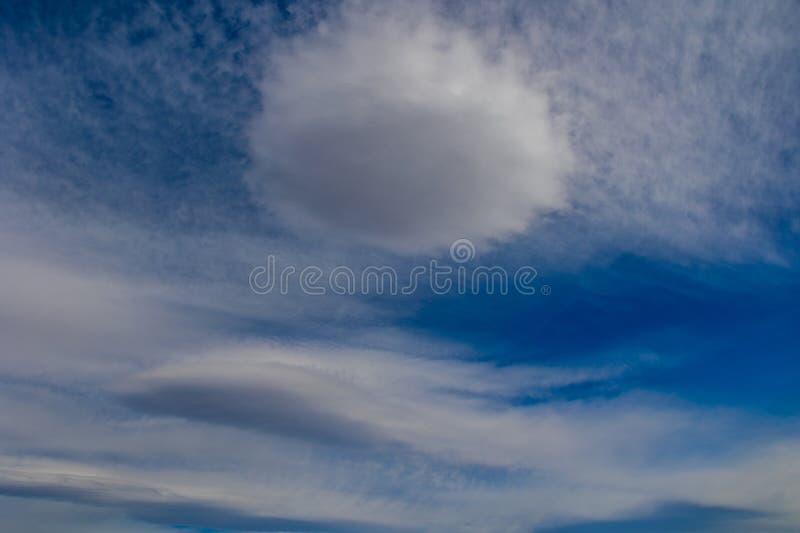 Natural Blue Sky Background on a Sunny Day with Clouds Stock Image ...