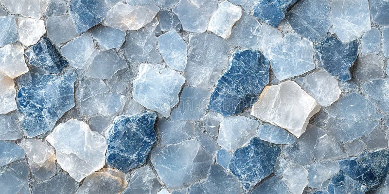 Natural Blue and White Mineral Fragments Create an Artistic Texture in ...
