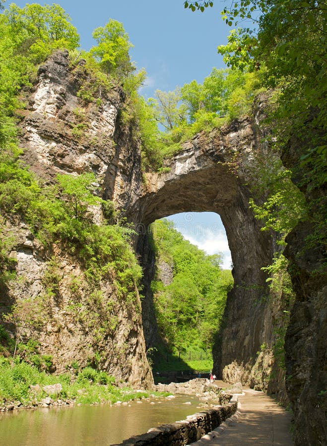 The Natural Bridge. stock photo. Image of creek, bridge - 15544320
