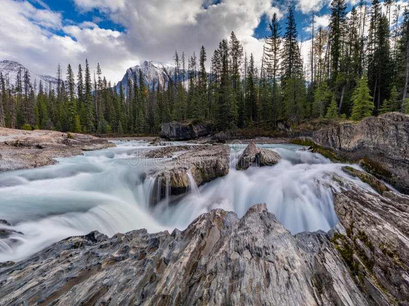 Natural Bridge Fall Yoho National Park Banff Stock Photo - Image of ...