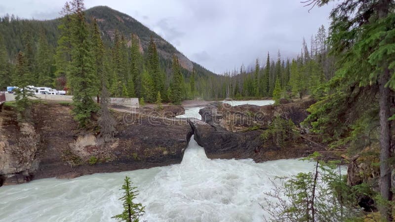 The Natural Bridge Falls in Yoho National Park Stock Video - Video of ... The Natural Bridge Falls in Yoho National Park Stock Video - Video of ...