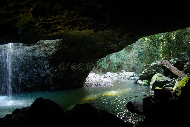 Natural Bridge Waterfall stock image. Image of hinterland - 9912065