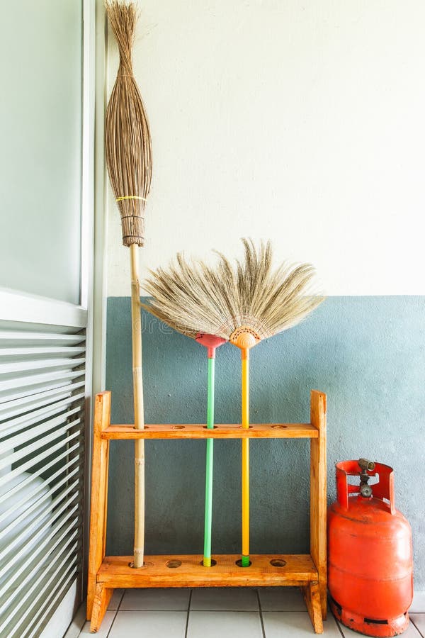 Natural Brooms from Sorghum Plant, Close-up Stock Photo - Image of ...