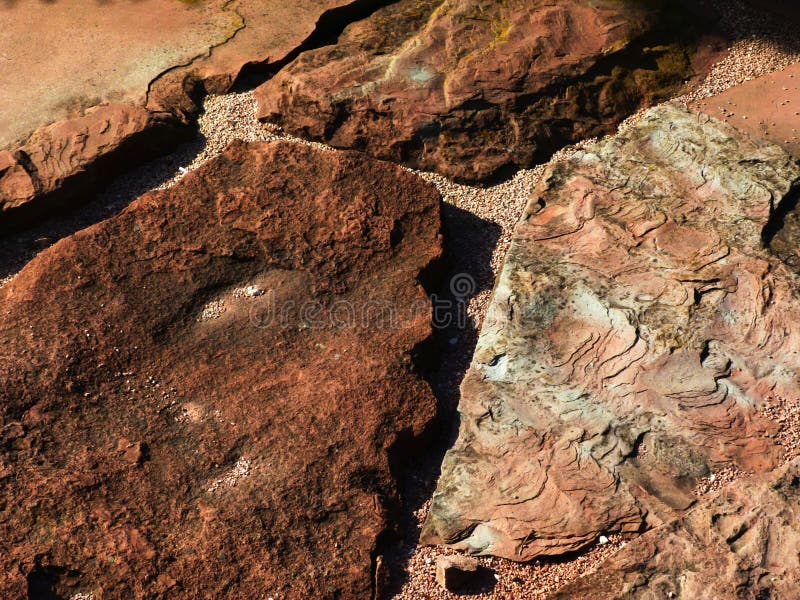 Red Sand Stone Paving with Rustic Rough Layered Split Surface and ...