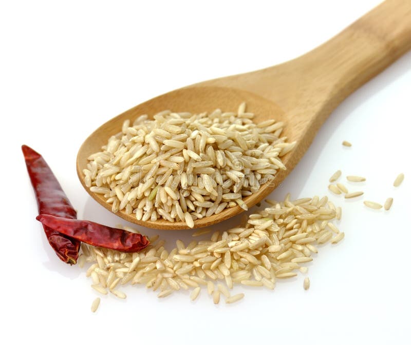Natural brown rice stock photo. Image of cereal, rice - 21486184