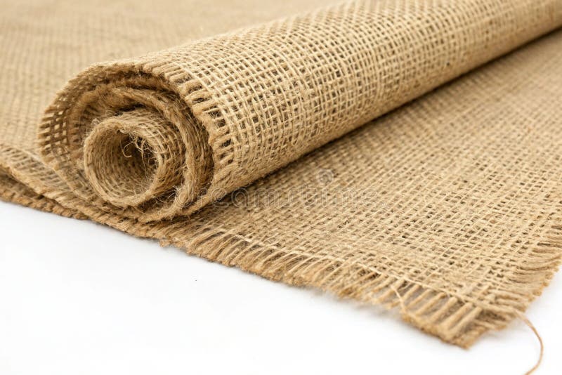 Natural Brown Sackcloth Texture with Woven Design Stock Illustration ...