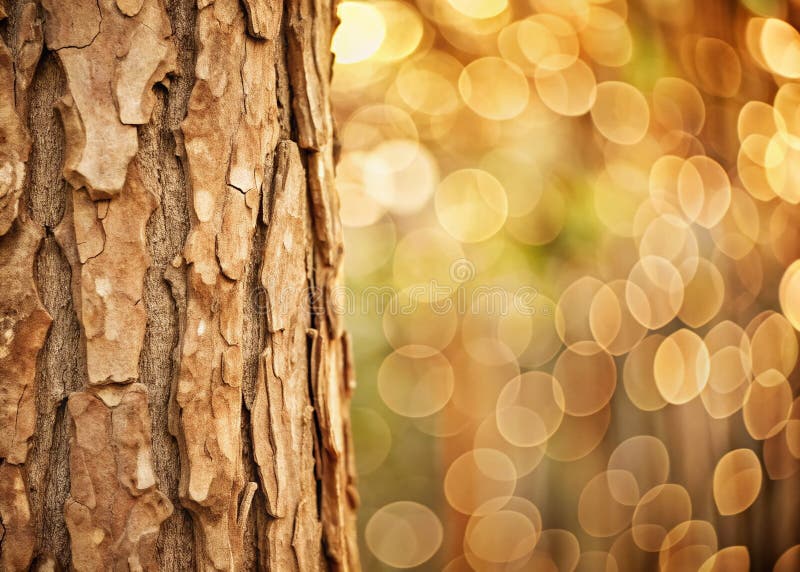 Natural Brown and Tan Tree Bark Background with Subtle Cream Lines and ...