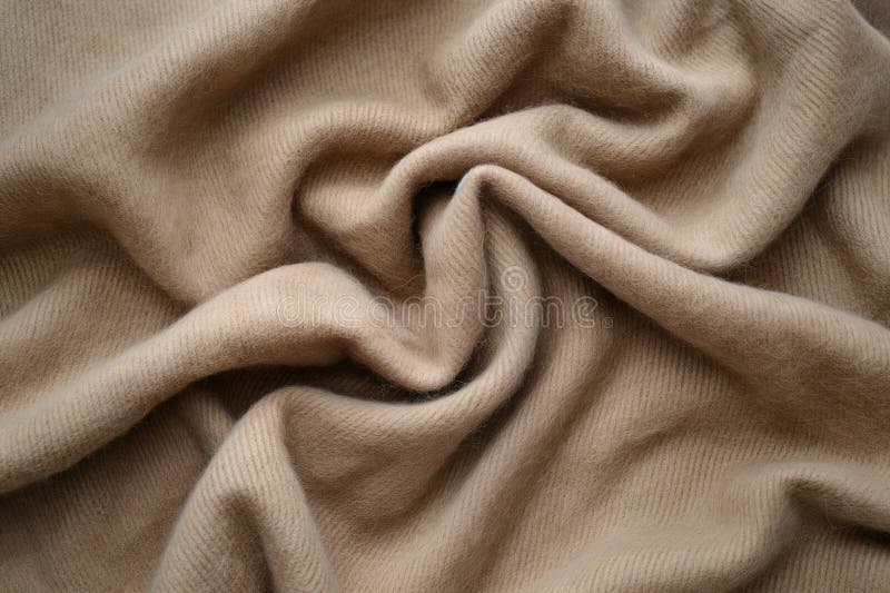 Wool Fabric Texture Close-up. Natural Brown Wool Cloth with Smooth ...