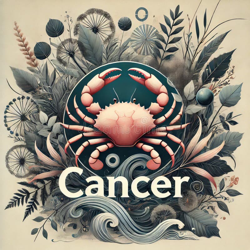 Natural Cancer stock illustration. Illustration of capricorn - 338298579