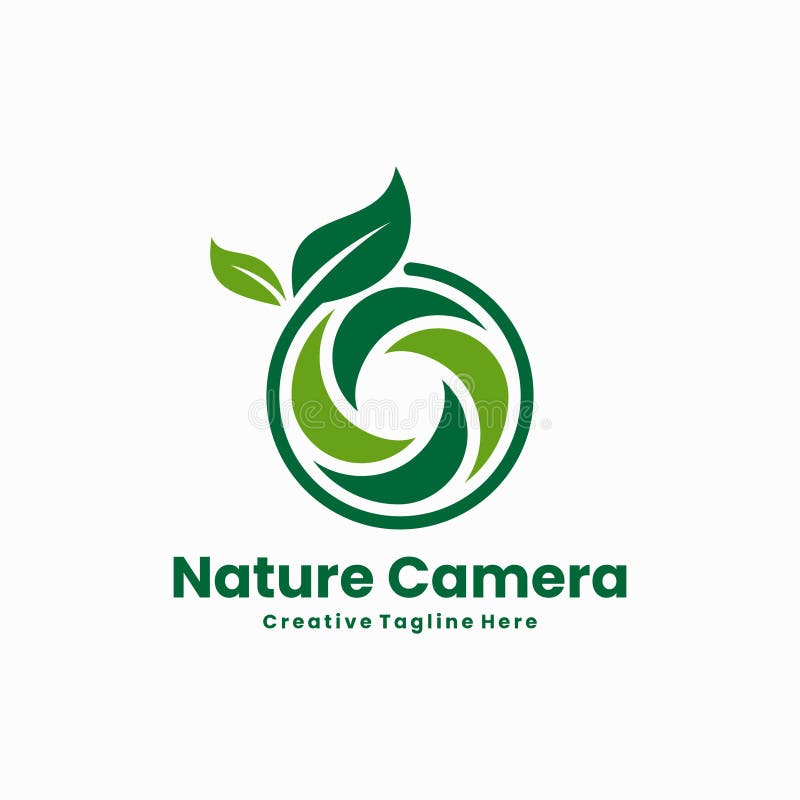 Natural Capture Camera with Shutter Sign and Nature Circle Leaf ...